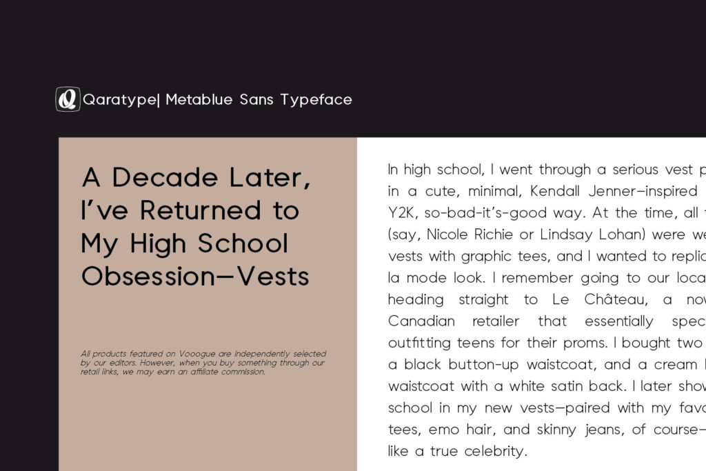 Metablue | A Geometric Sans Font | Qaratype