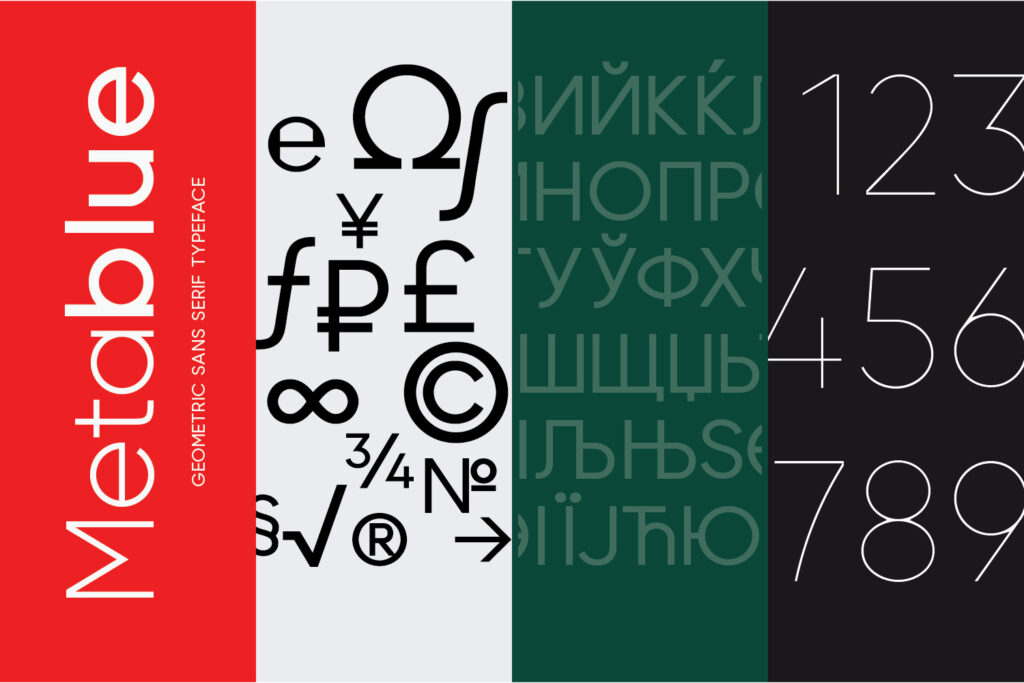 Metablue | A Geometric Sans Font | Qaratype
